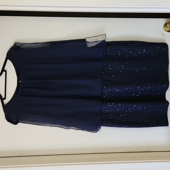 MSK | Dresses | Nwt Msk Navy Blue Dress | Poshmark